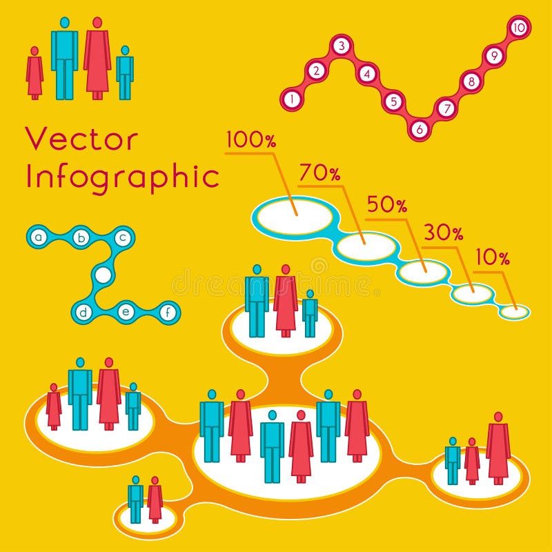 Demographic Infographic for Presentation Stock Vector - Illustration of ...