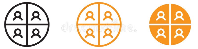 Demographic People Segmentation Icon for Marketing and Audience ...
