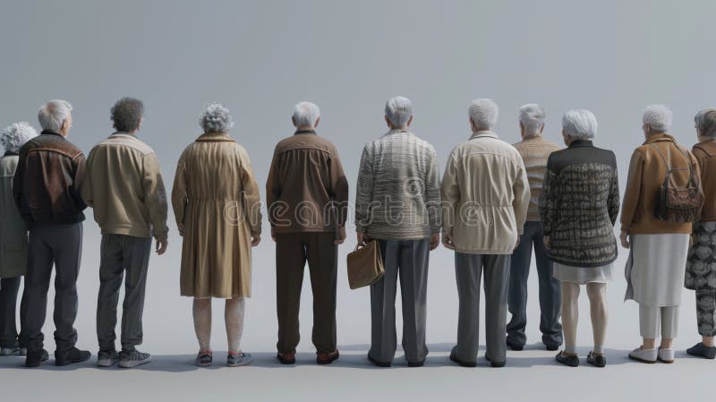 The Demographic Shift Towards an Aging Population Worldwide. Stock ...