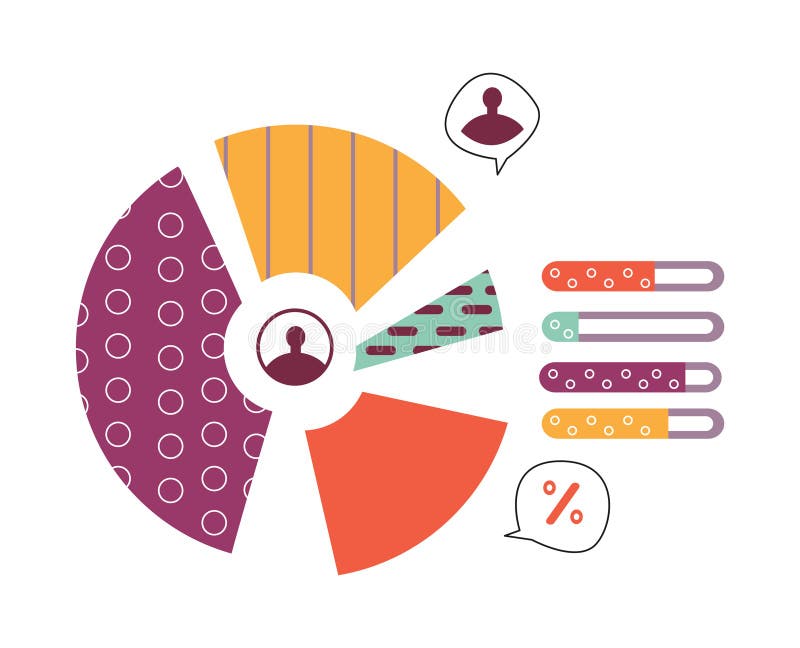 Demographic Statistical Analysis Vector Illustration Stock Illustration ...