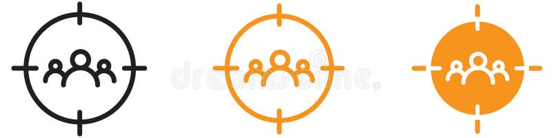 Demographic Target Audience Icon for Marketing and Advertising Graphics ...