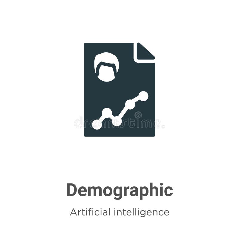 Demographic Vector Icon on White Background. Flat Vector Demographic ...