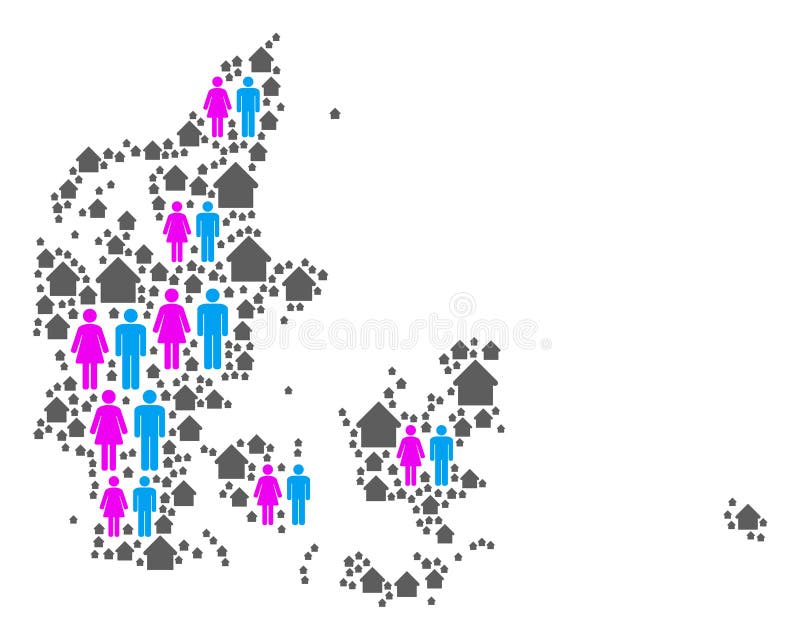 Demographics Denmark Map stock vector. Illustration of apartment ...