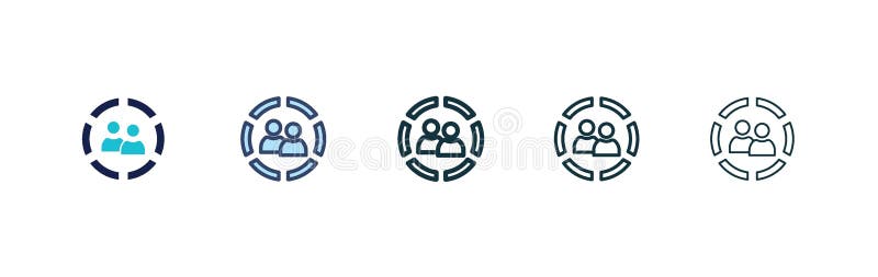 Demographics Icon Vector Set on White Background Stock Vector ...