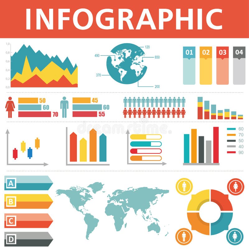Demographischer Infographics Satz Vektor Abbildung - Illustration von ...