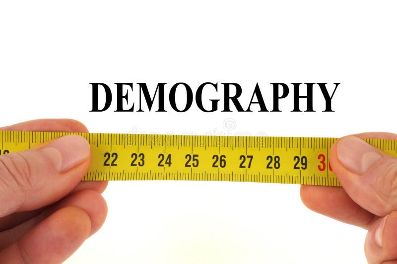 Demography Measurement Concept Close-up on White Background Stock Photo ...