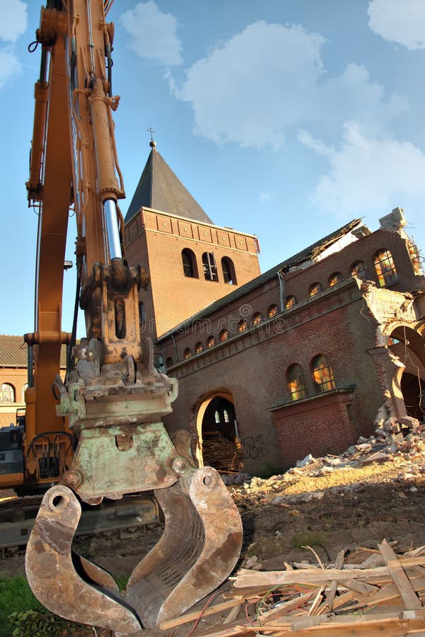 Demolish church editorial image. Image of lean, colour - 26196265