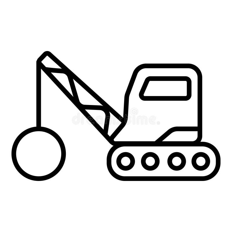 Demolish Truck Icon Vector Illustration Stock Vector - Illustration of ...