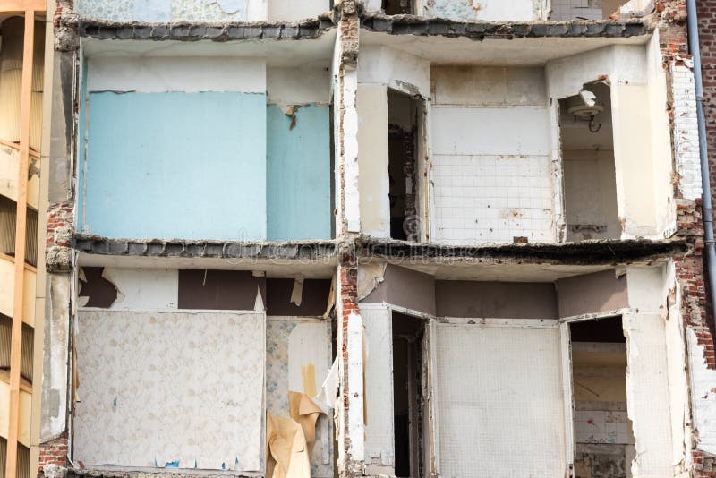 Demolished building stock photo. Image of deconstruct - 63386738
