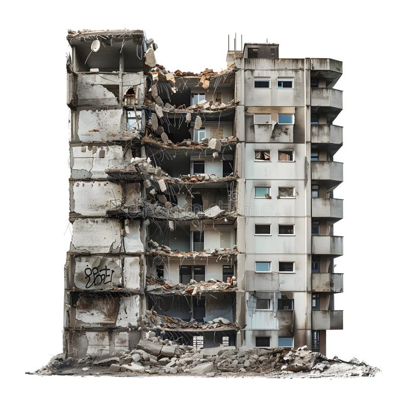 Demolished Building on Transparent Background - Ai Generated Stock ...