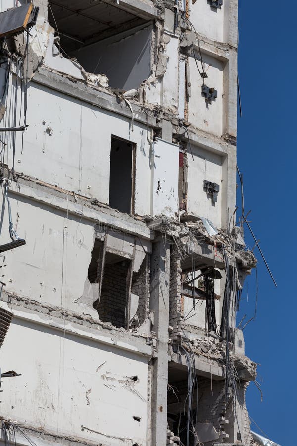 Demolished House before Reconstruction Stock Photo - Image of ...
