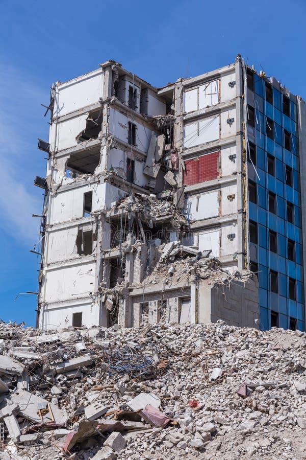 Demolished House before Reconstruction Stock Image - Image of ...