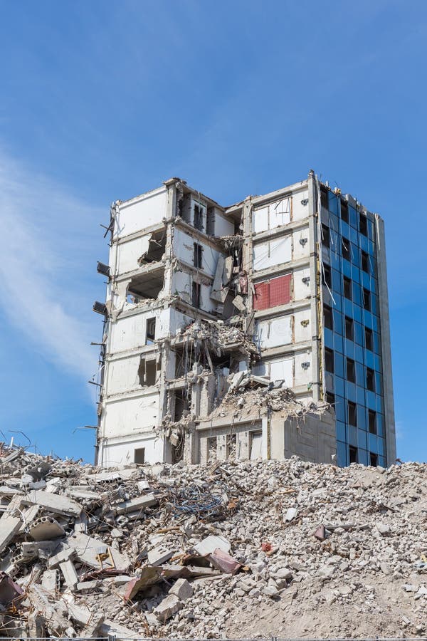 Demolished House before Reconstruction Stock Photo - Image of insurance ...