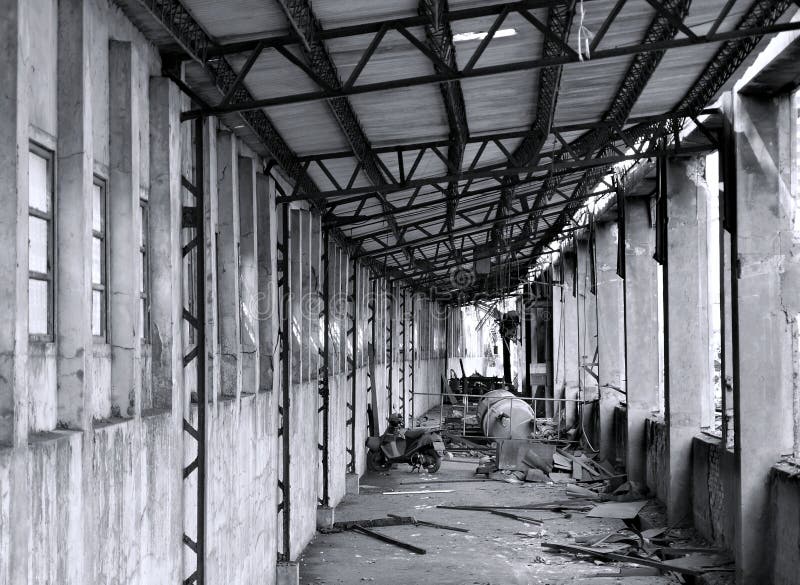 Demolished Old Factory Section Stock Image - Image of bricks, dirt ...