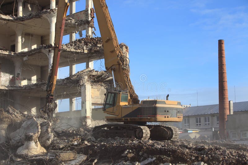 Demolition stock image. Image of heavy, dust, construction - 13172993