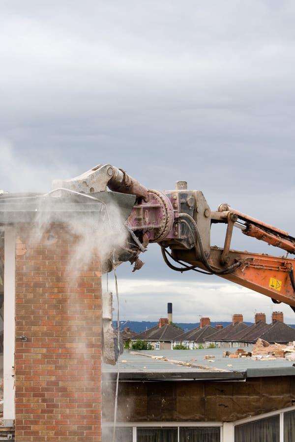 Demolition stock photo. Image of concrete, building, digger - 2193938