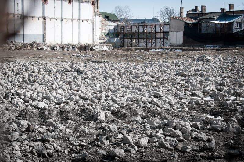 Demolition area editorial stock photo. Image of construction - 50396928