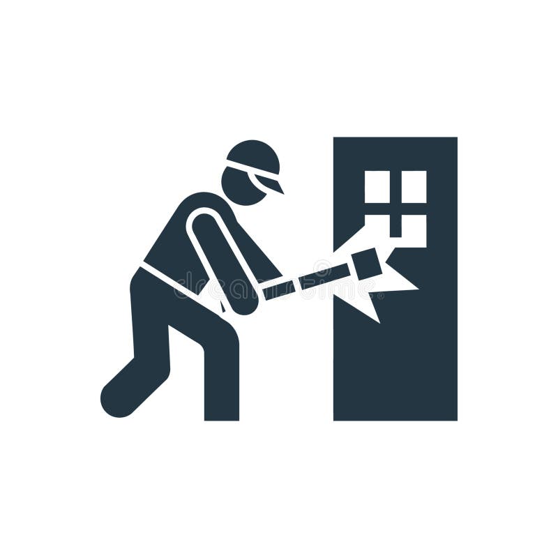 Demolition Breaking Wall Icon Stock Vector - Illustration of icon ...