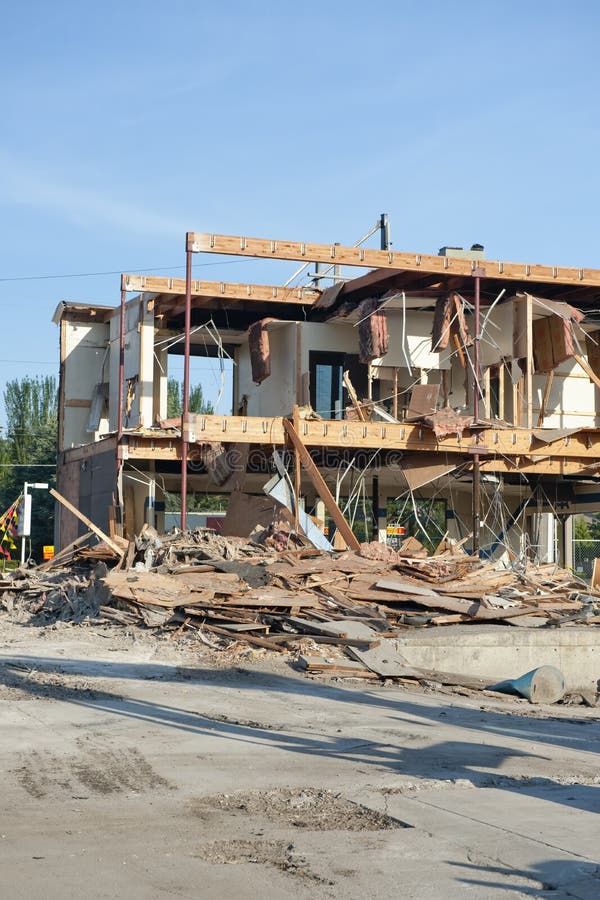Demolition of a building stock photo. Image of removing - 10053078