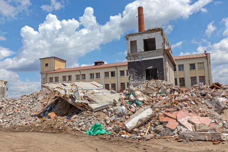 Demolition Building stock image. Image of abandoned - 219278657