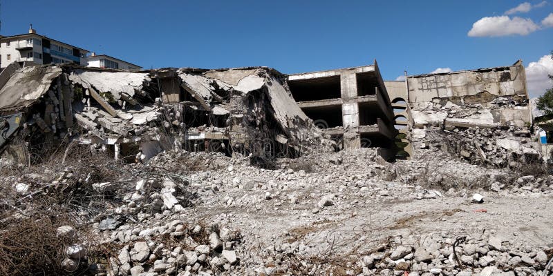 Demolition of Building, Destruction of Building Stock Image - Image of ...