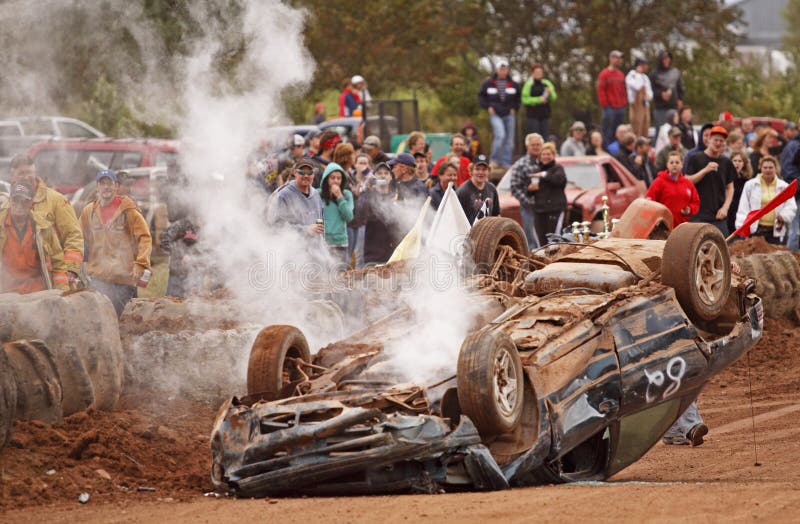 Demolition Derby Car Junk Parts Stock Image - Image of motorsports ...