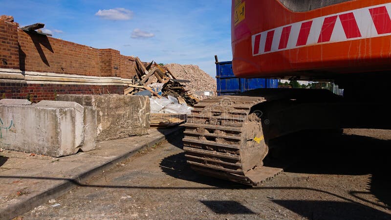 Demolition and Diggers stock photo. Image of ambient - 122997998