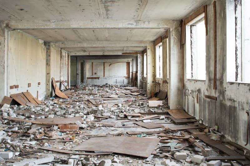 Demolition, Disposal of a Large Industrial Plant Stock Image - Image of ...