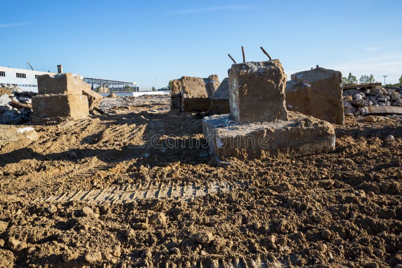 Demolition of a Factory Building Stock Photo - Image of architecture ...