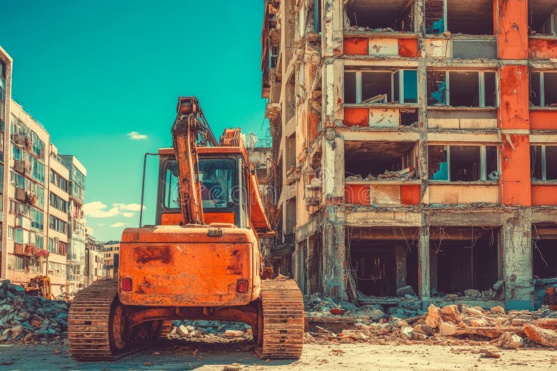 Demolition of a Former Sewing Room, Now a Production Hall Stock Image ...