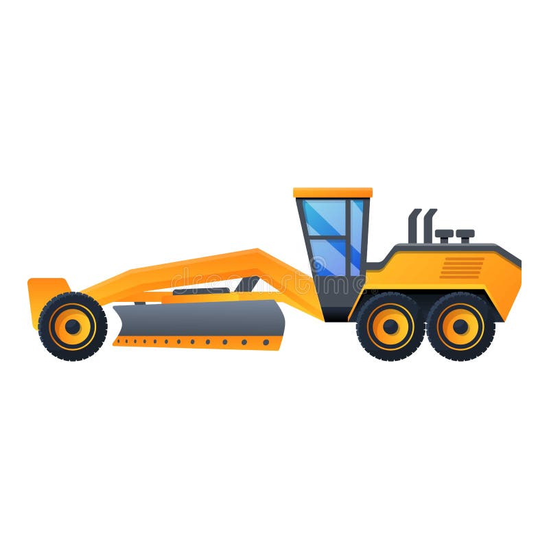 Demolition Grader Machine Icon, Cartoon Style Stock Vector ...