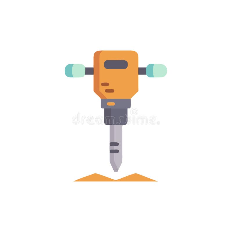 Demolition Hammer Icon for Structural Work Stock Illustration ...