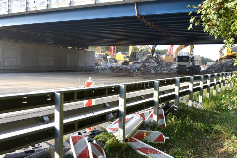 Demolition of Highway Bridge Stock Photo - Image of ballne, freeway ...