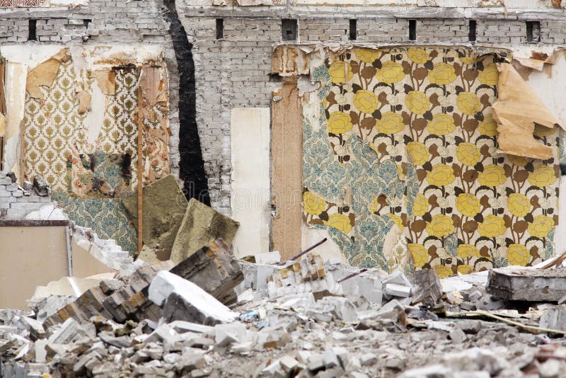 Demolition stock photo. Image of exterior, wallpaper - 33941422