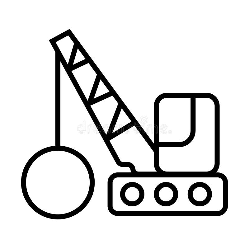 Demolition Icon in Different Style Vector Illustration. Two Colored and ...