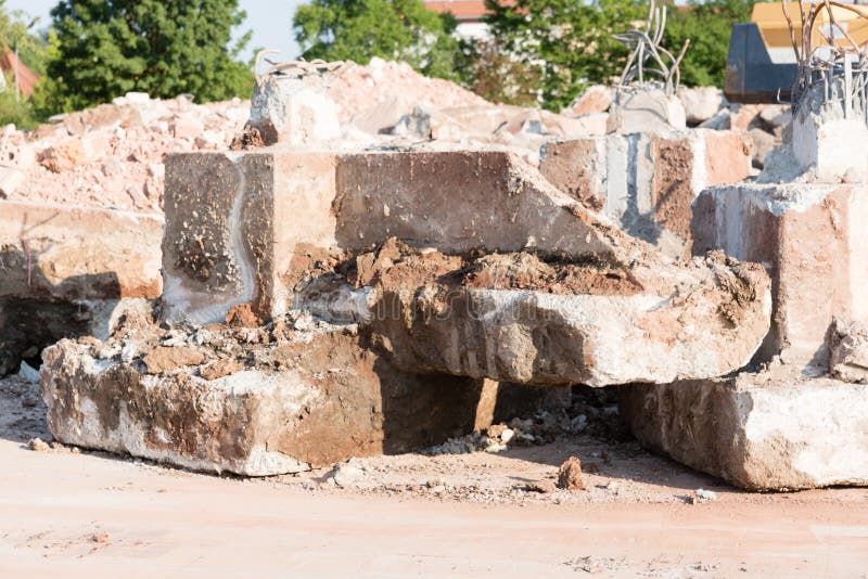 Demolition stock image. Image of heavy, debris, construction - 97441689