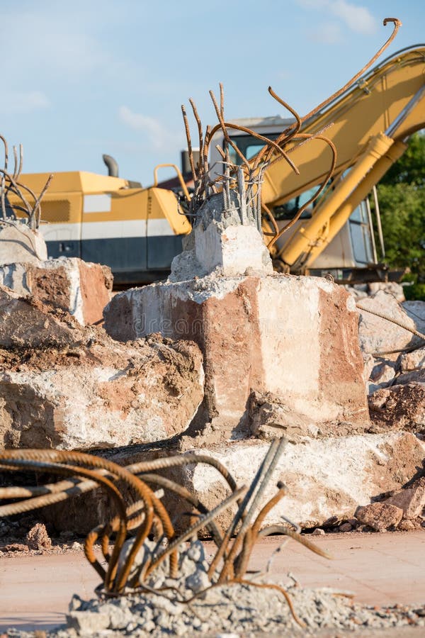 Demolition stock photo. Image of machine, debris, break - 97442218