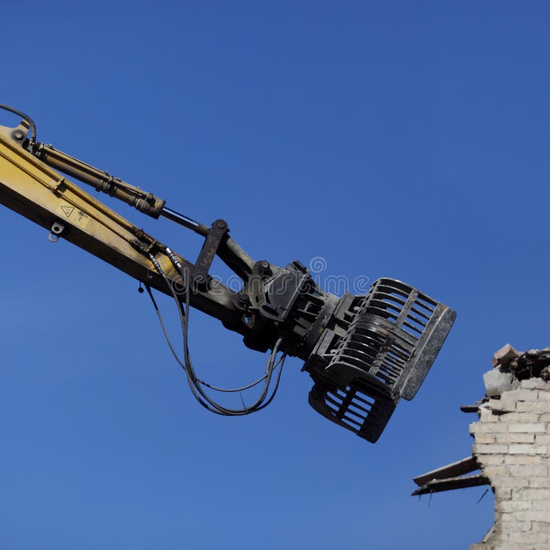Demolition machine stock photo. Image of building, design - 13843882