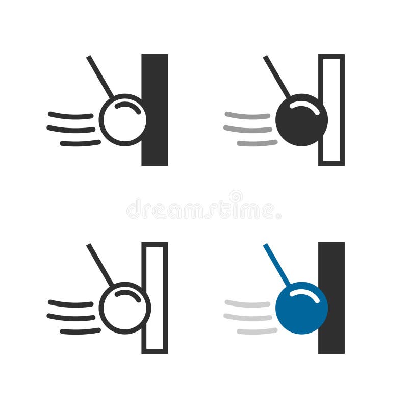 Demolition Process, Wrecking Ball Destroys the Wall Stock Vector ...