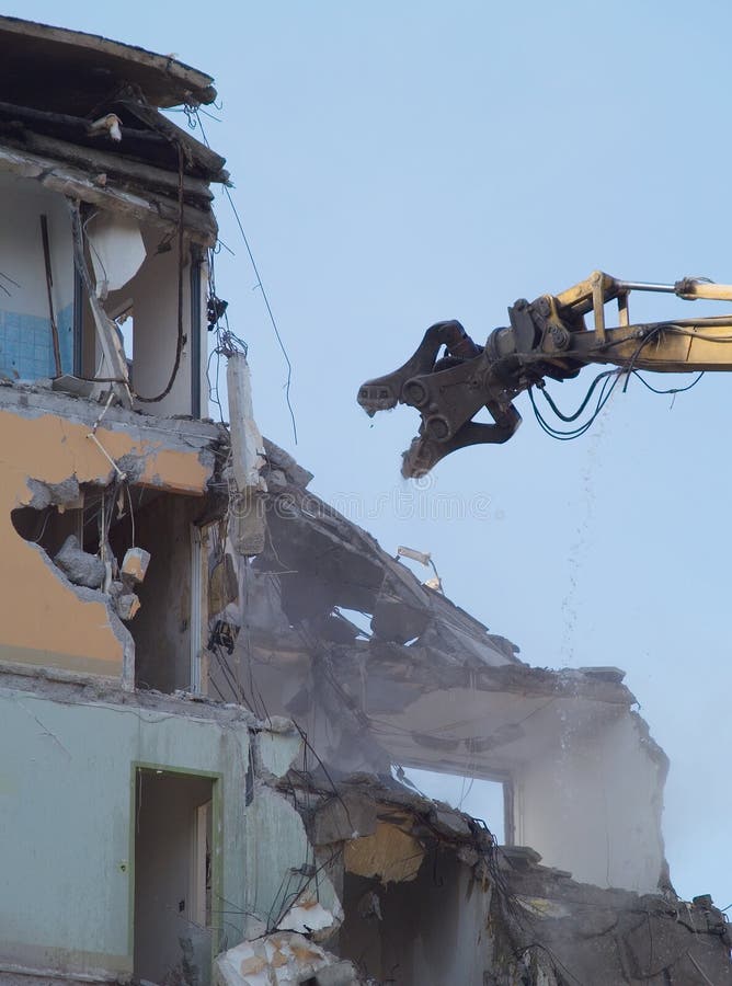 Demolition in progress stock photo. Image of demolishing - 3668200