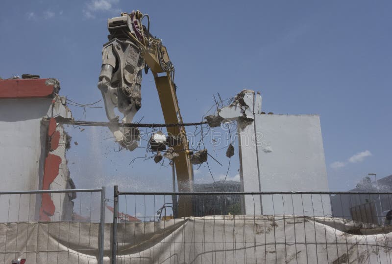 Demolition and Renovation Works in Construction Stock Image - Image of ...
