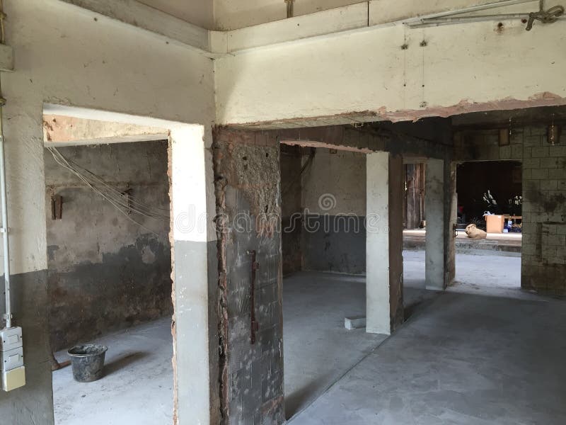 Demolition and Renovation Works in Construction Stock Photo - Image of ...