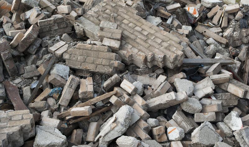 Demolition rubble stock photo. Image of mortar, demolish - 29015942