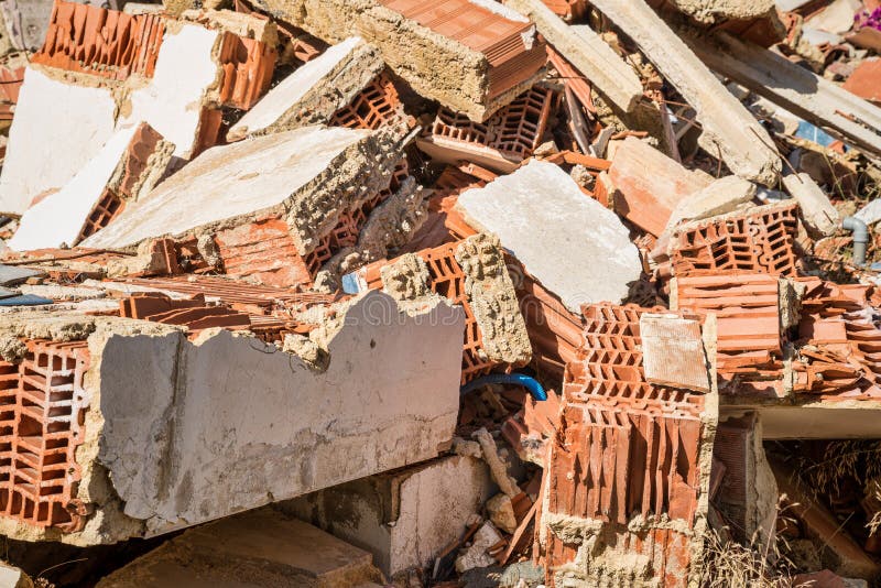 Demolition rubble stock photo. Image of construction - 72971706