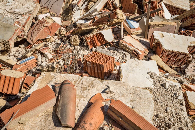 Demolition rubble stock image. Image of garbage, desolate - 73615345