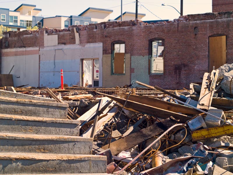 A demolition site stock photo. Image of dust, construction - 12675104