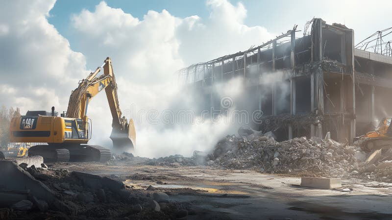 Demolition Site - Detailed Demolition Process and Equipment Stock ...