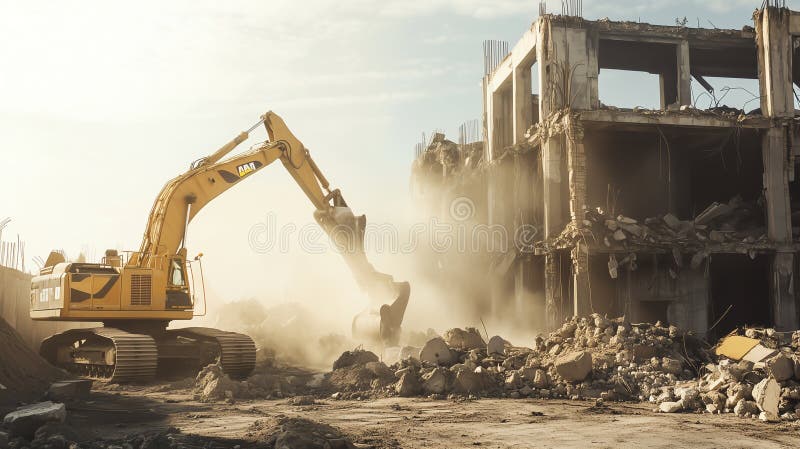 Demolition Site - Detailed Demolition Process and Equipment Stock ...