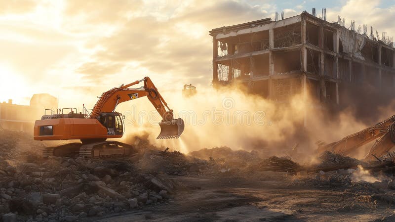Demolition Site - Detailed Demolition Process and Equipment Stock ...
