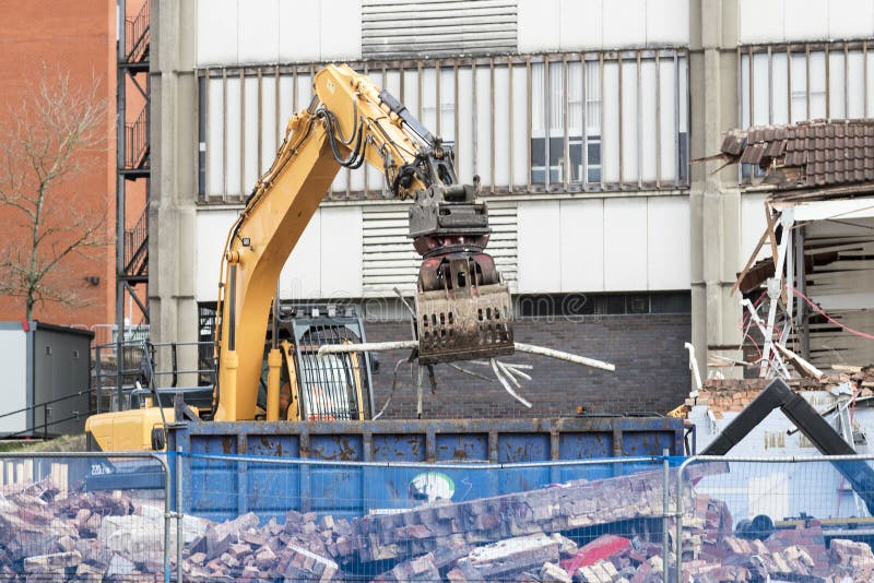 Large Yellow Grapple Machine Stock Photo - Image of iron, large: 113815442
